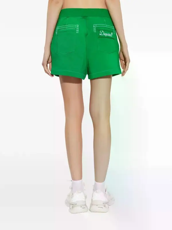 Dsquared2 Logo Patch Mini Shorts - Green