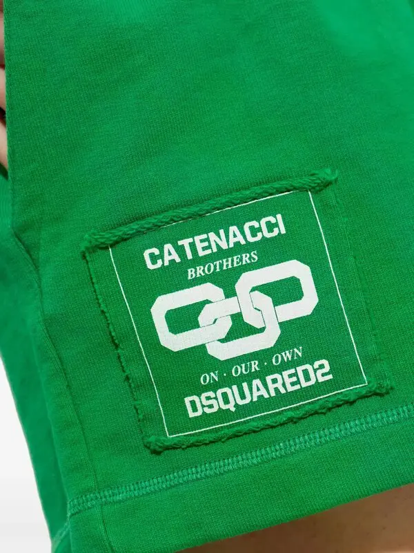 Dsquared2 Logo Patch Mini Shorts - Green