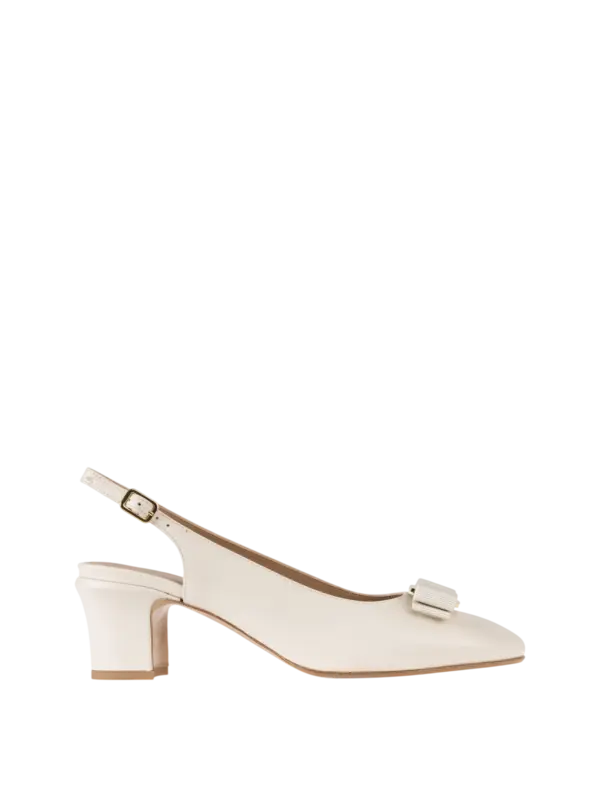 FERRAGAMO Vara Bow Slingback Pump - White