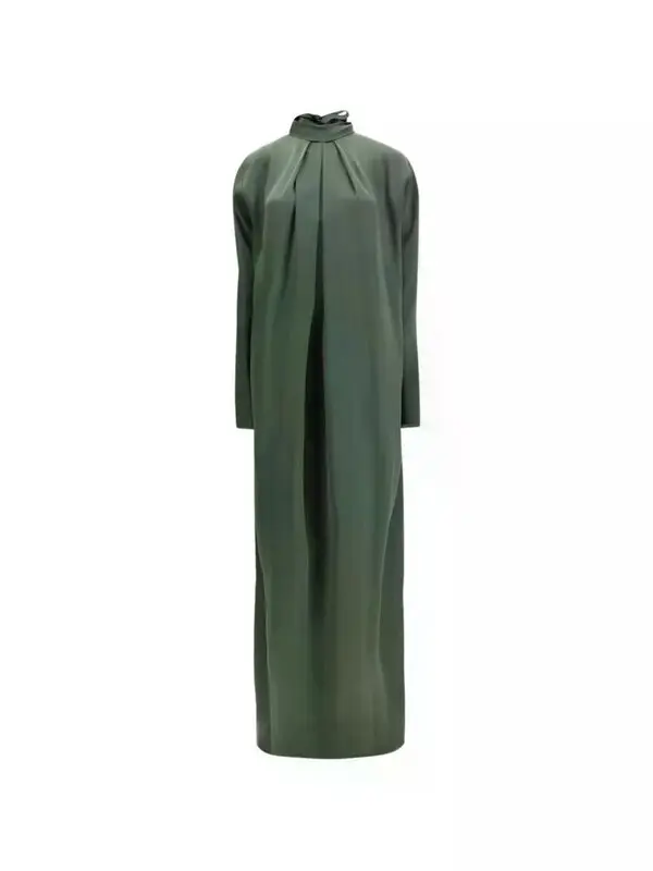 PETAR PETROV Tie-neck Semi-sheer Midi Dress