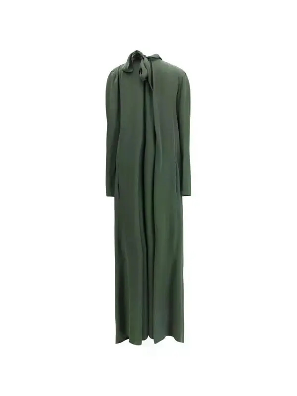 PETAR PETROV Tie-neck Semi-sheer Midi Dress