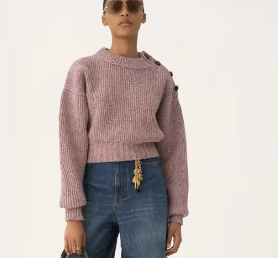 Chloé Crochet Wool Knit Sweater