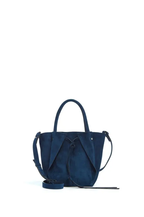 Gabriela Hearst Small Marija Tote Bag In Suede - Navy