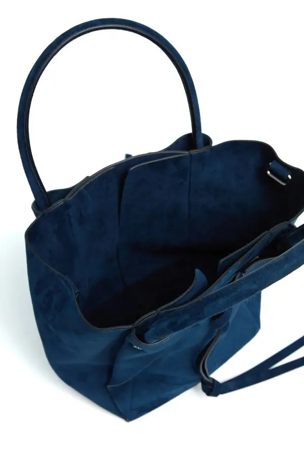Gabriela Hearst Small Marija Tote Bag In Suede - Navy