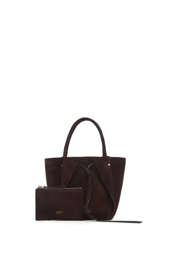 Gabriela Hearst Small Marija Suede Tote Bag - Chocolate