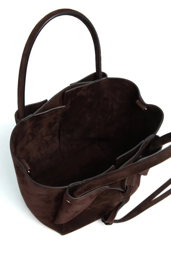 Gabriela Hearst Small Marija Suede Tote Bag - Chocolate