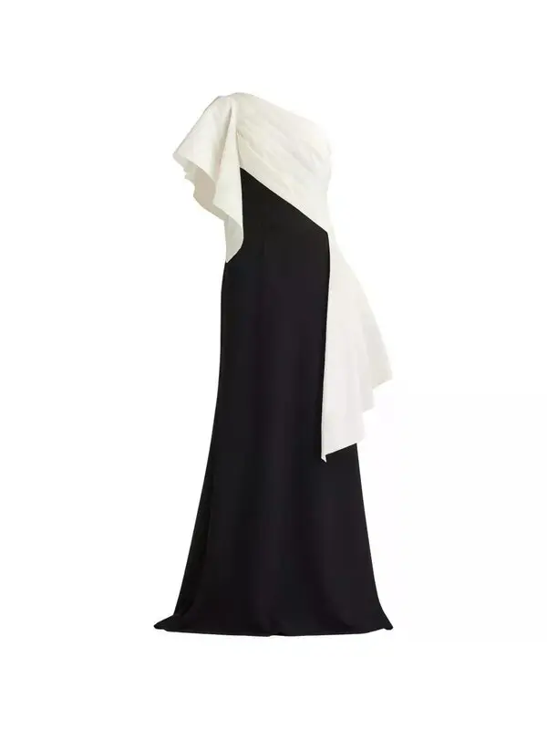 Tadashi Shoji One-shoulder Ruffled Maxi Dress