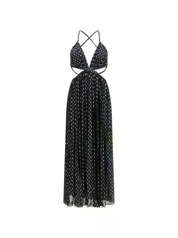 Zimmermann Daylight Braid Trim Cutout Maxi Dress - Black