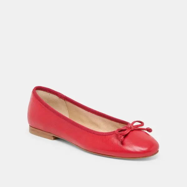 DOLCEVITA Ritla Ballet Flats - Cherry Leather