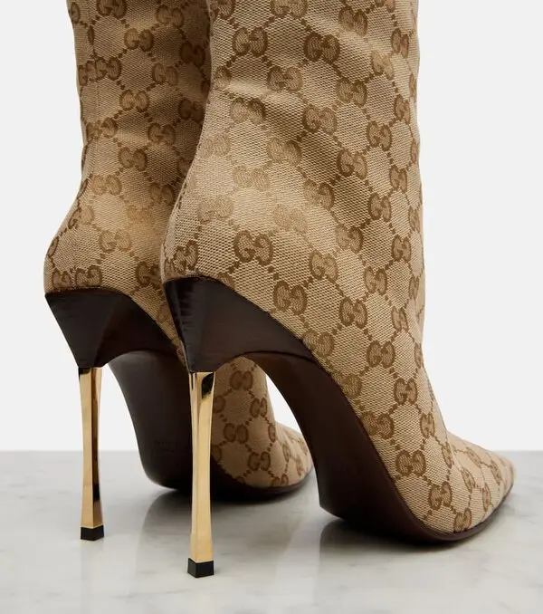 Gucci Bombshell Gg Canvas Over-the-knee Boots