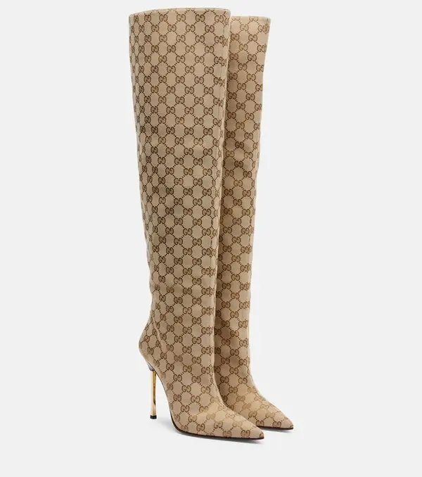 Gucci Gg Canvas Over-the-knee Boots