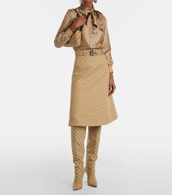 Gucci Gg Canvas Over-the-knee Boots