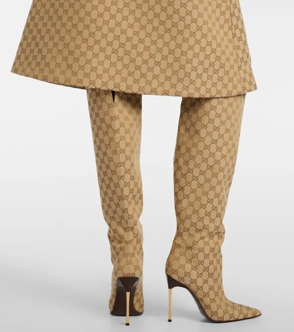 Gucci Gg Canvas Over-the-knee Boots