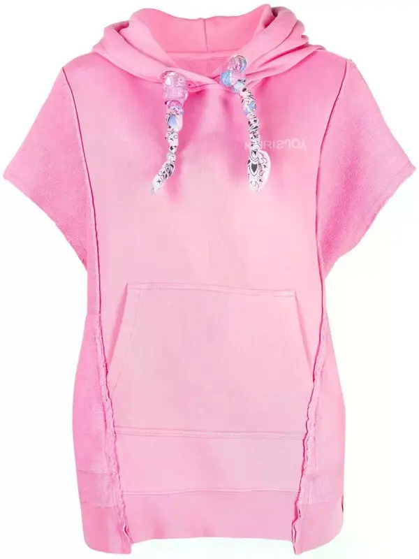 Khrisjoy Sleeveless Cotton Hoodie - Pink