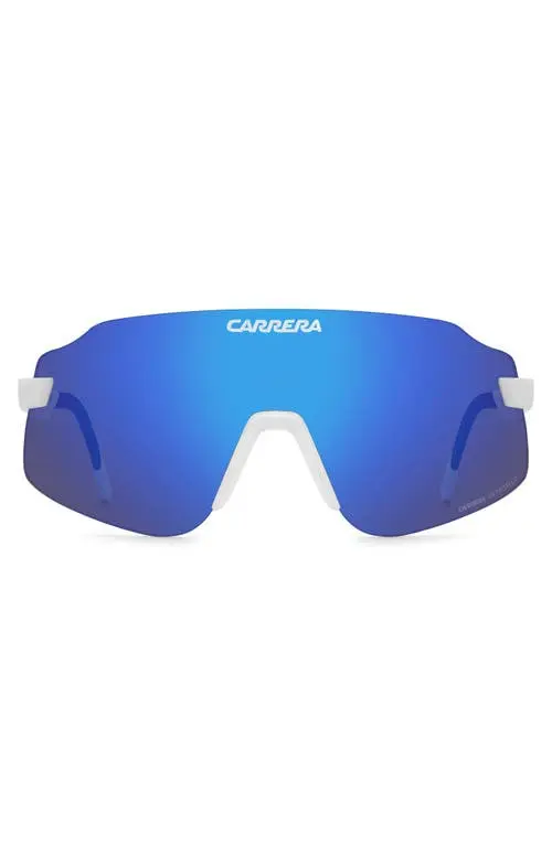 Carrera Eyewear C Sport 99mm Shield Sunglasses - Matte White/blue