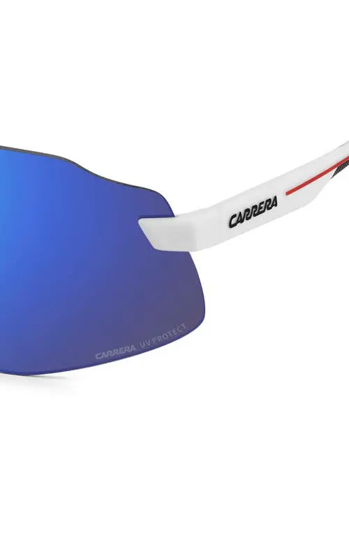 Carrera Eyewear C Sport 99mm Shield Sunglasses - Matte White/blue