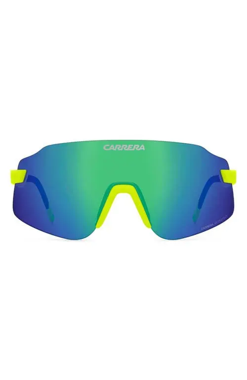 Carrera Eyewear C Sport 99mm Shield Sunglasses - Matte Yellow/green Multilaye