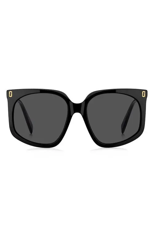 Marc Jacobs 57mm Square Sunglasses - Black/grey
