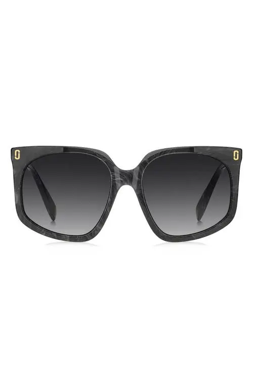 Marc Jacobs 57mm Square Sunglasses - Grey Marble/dark Grey Sf