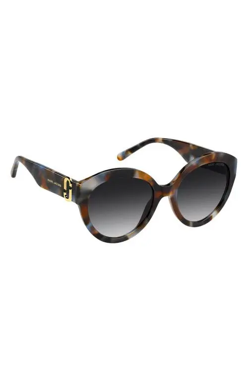 Marc Jacobs 56mm Cateye Sunglasses - Brown Blue Havana/grey