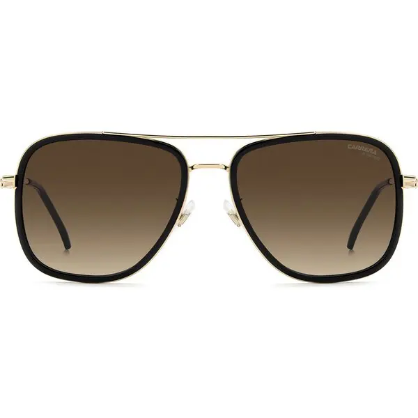 Carrera Eyewear 58mm Aviator Sunglasses - Black White/brown Sf