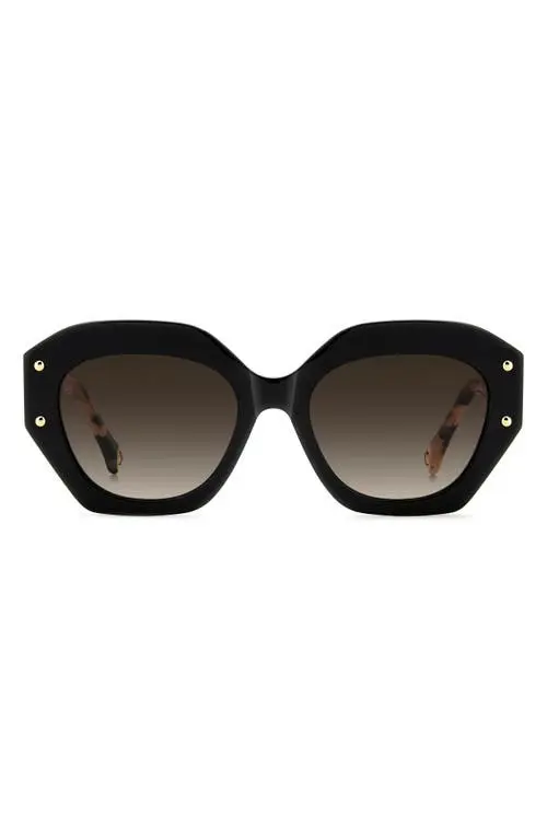 Carolina Herrera 53mm Square Sunglasses - Black/brown Sf