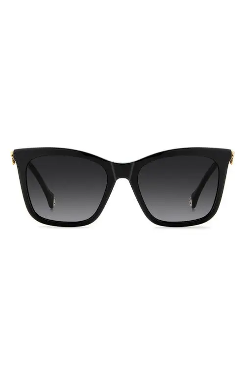 Carolina Herrera Rectangular Sunglasses - Black/dark Grey Sf