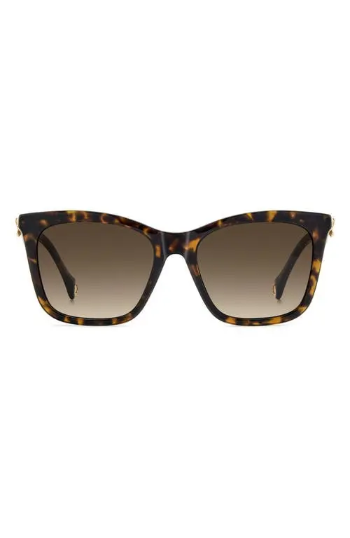 Carolina Herrera Rectangular Sunglasses - Havana/brown Sf