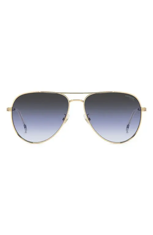 Carrera Eyewear 60mm Aviator Sunglasses - Gold/grey Azure