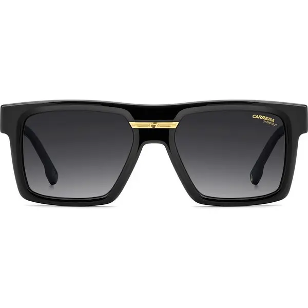 Carrera Eyewear Victory 55mm Gradient Rectangular Sunglasses - Black/dark Grey Sf