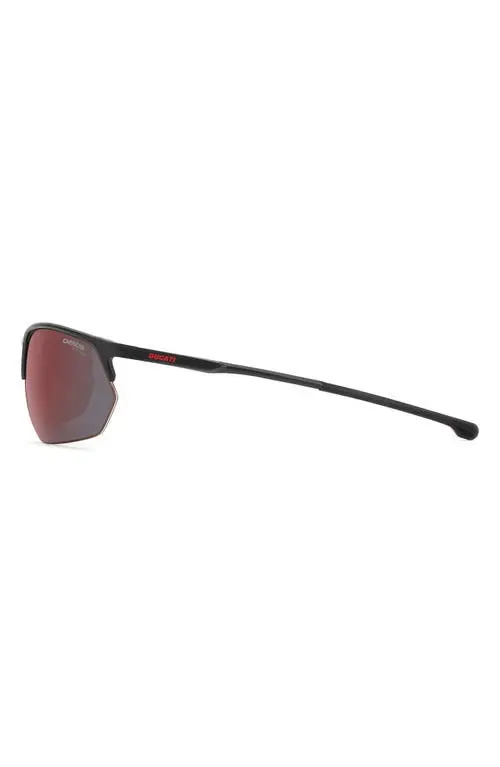 Carrera Eyewear 65mm Polarized Rectangular Sunglasses