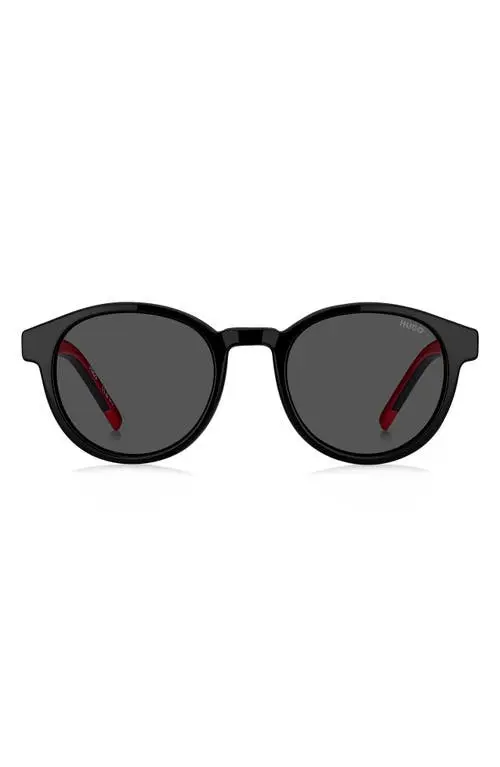 Hugo 51mm Panthos Sunglasses - Black/grey