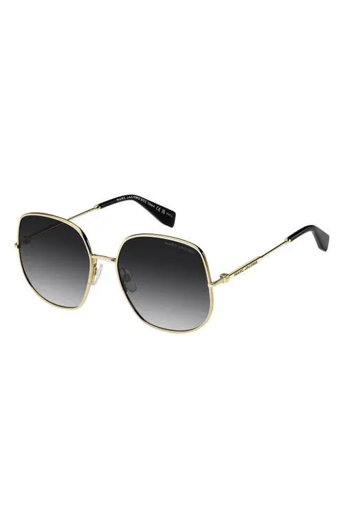 Marc Jacobs 59mm Square Sunglasses - Gold Black/dark Grey