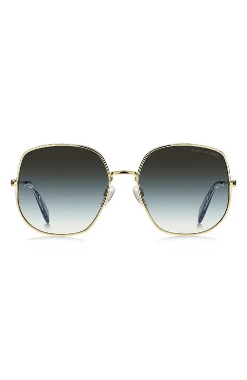 Marc Jacobs 59mm Square Sunglasses - Gold Blue/grey Green