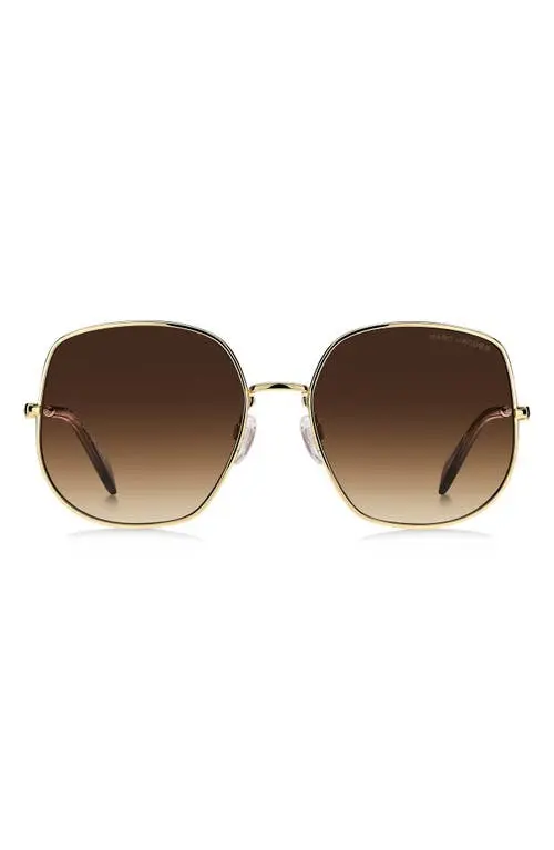 Marc Jacobs 59mm Square Sunglasses - Gold Brown/shaded Brick