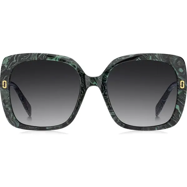 Marc Jacobs 56mm Square Sunglasses - Marble Green/dark Grey Sf