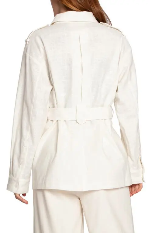 BELLE & BLOOM Belted Cotton & Linen Jacket