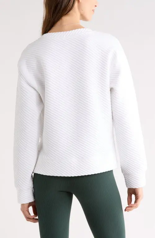 Zella Twill Crewneck Top - White