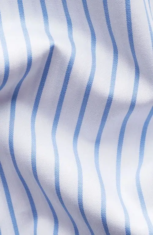 Eton Slim Fit Stripe Dress Shirt - Medium Blue