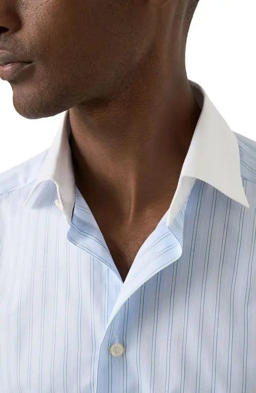 Eton Slim Fit Stripe Dress Shirt