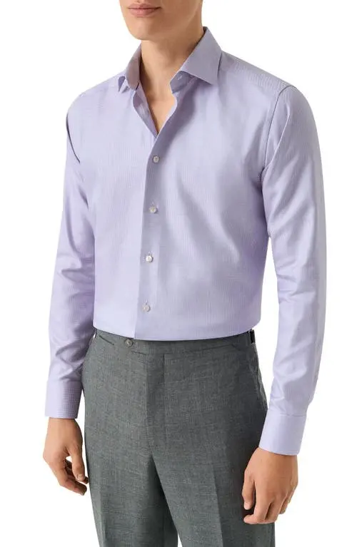Eton Slim Fit Semi Solid Dress Shirt