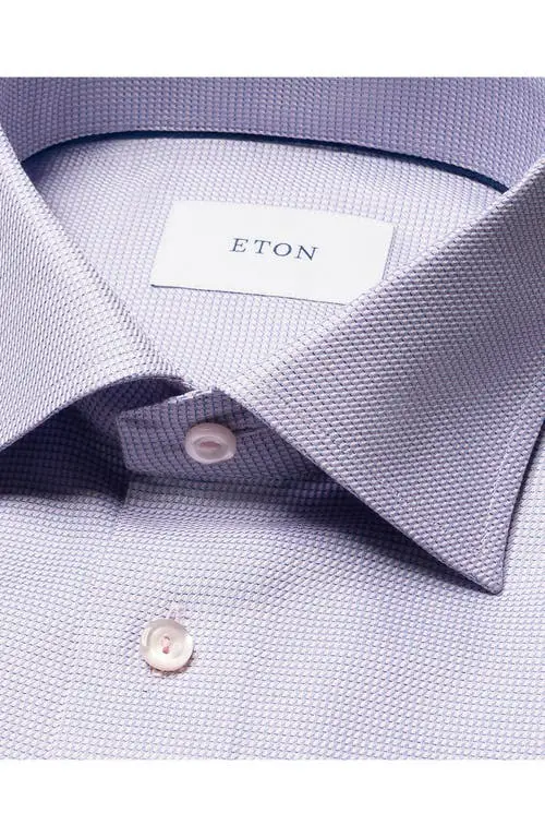 Eton Slim Fit Semi Solid Dress Shirt