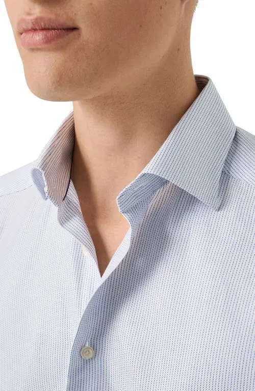 Eton Contemporary Fit Semi Solid Dress Shirt - Light Blue