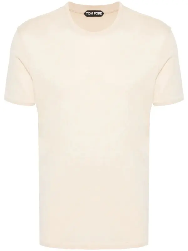 TOM FORD Cut And Sewn Crew Neck T-shirt - Beige