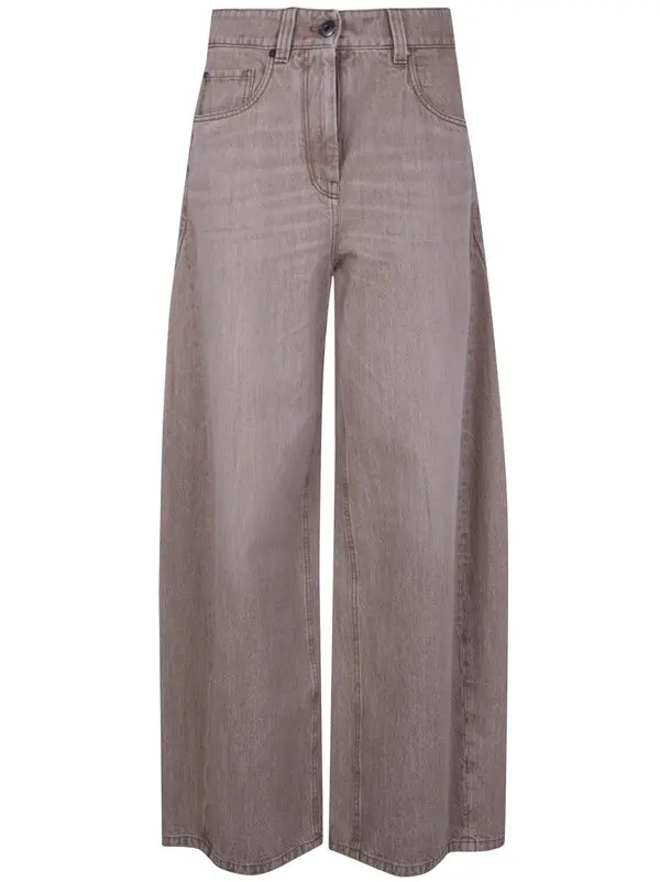 Brunello Cucinelli Wide Leg Denim Pants