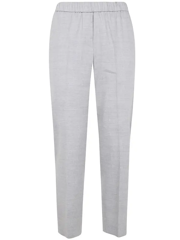 Peserico Linen Wool Blend 'estrato' Trousers - Gray