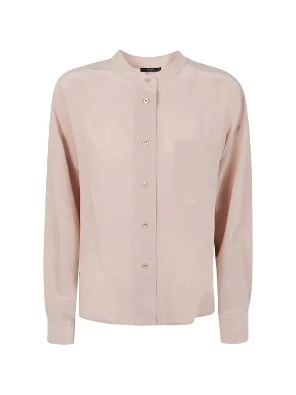 Seventy Mixed Silk Sand Wash Shirt - Pink