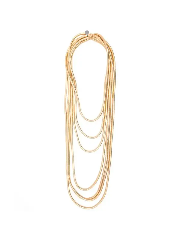 MARIA CALDERARA Short Multi Threads Necklace - Metallic