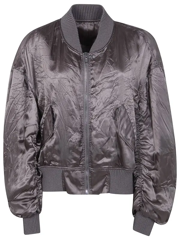 Rick Owens Secchia Flight" Padded Bomber Jacket - Gray