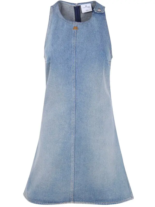 COURREGES A-line Denim Dress - Blue